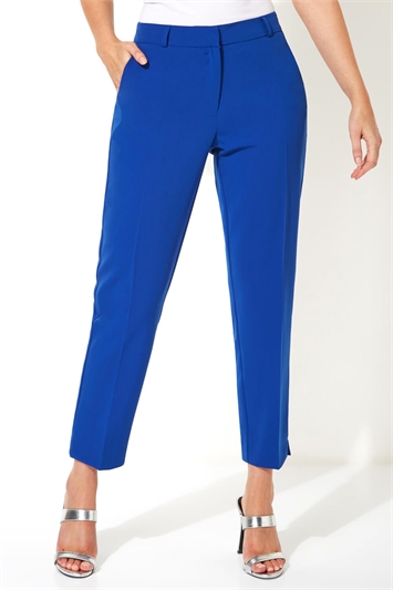 Straight Leg Tapered Trousers In Royal Blue Roman Originals Uk