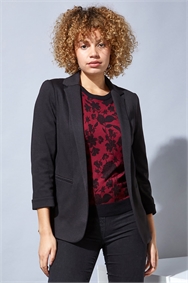 3/4 Sleeve Rochette Jacket in Black - Roman Originals UK