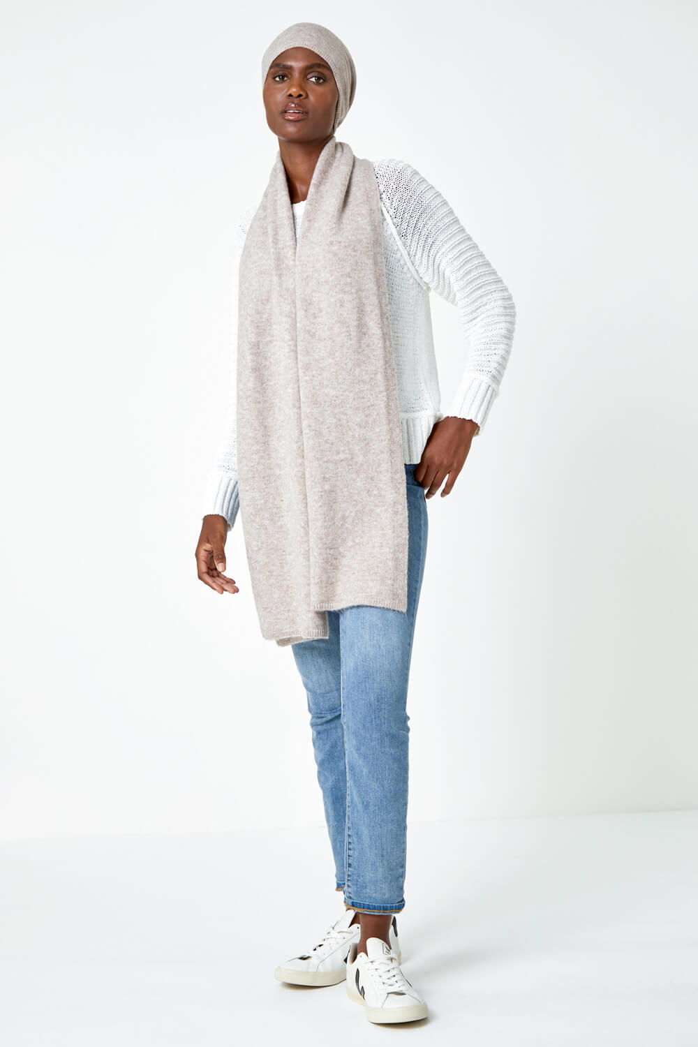 Mink Soft Stretch Knit Scarf | Roman UK