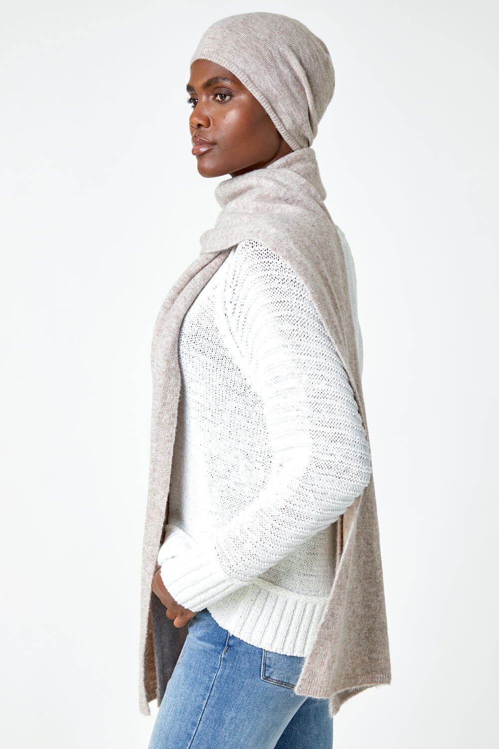 Mink Soft Stretch Knit Scarf | Roman UK