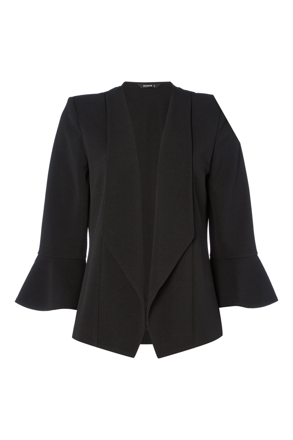 Smart Flute Sleeve Jacket in Black - Roman Originals UK