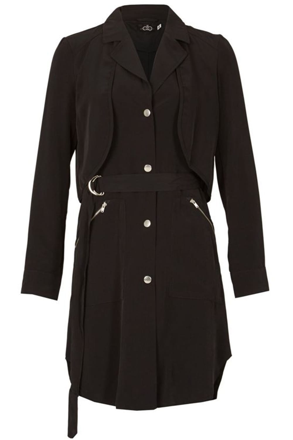 Ladies Soft Touch Padded Coat in Black - Roman Originals UK