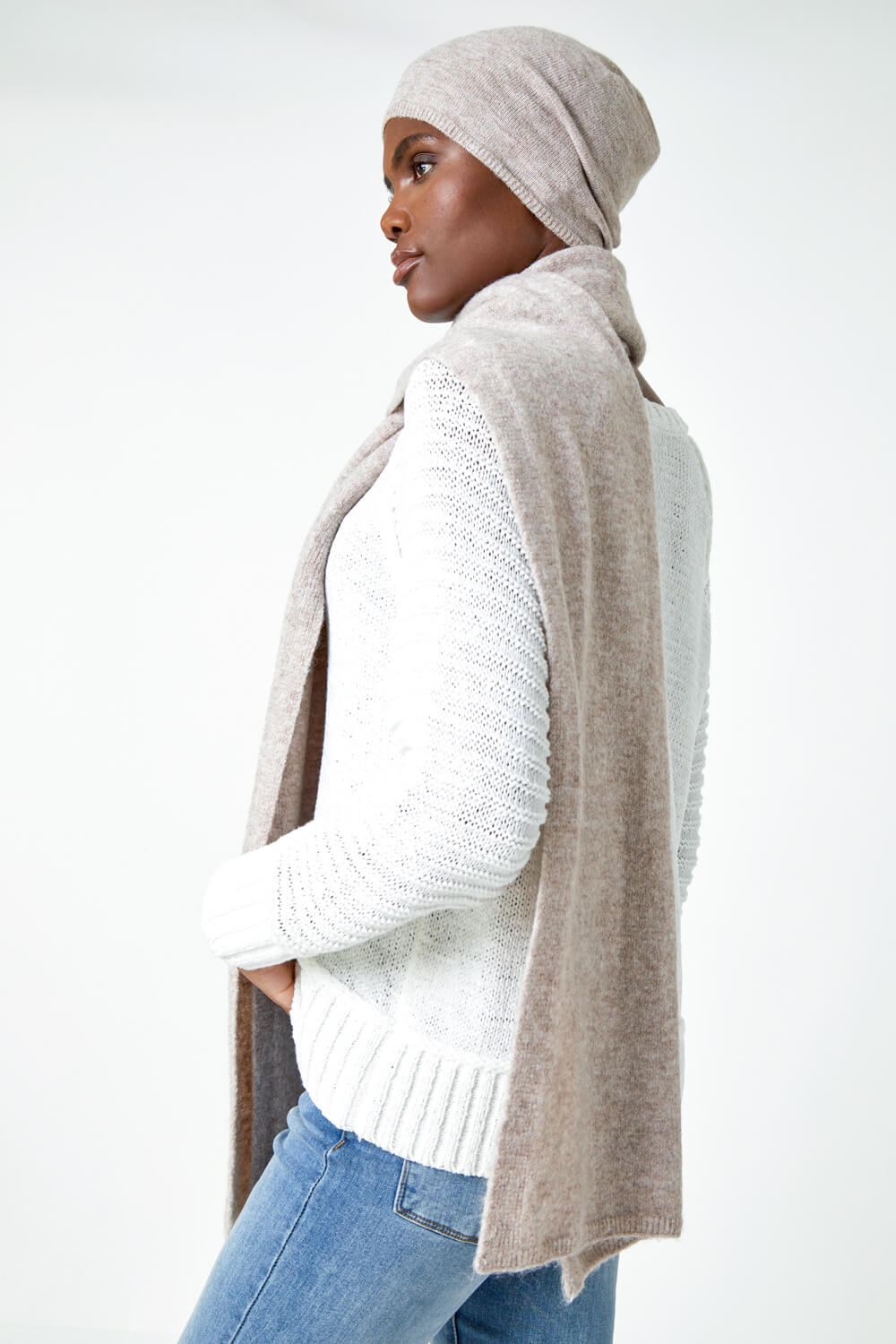Mink Soft Stretch Knit Scarf | Roman UK