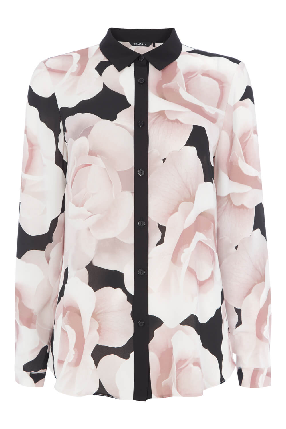 Rose Print Blouse in Light Pink - Roman Originals UK