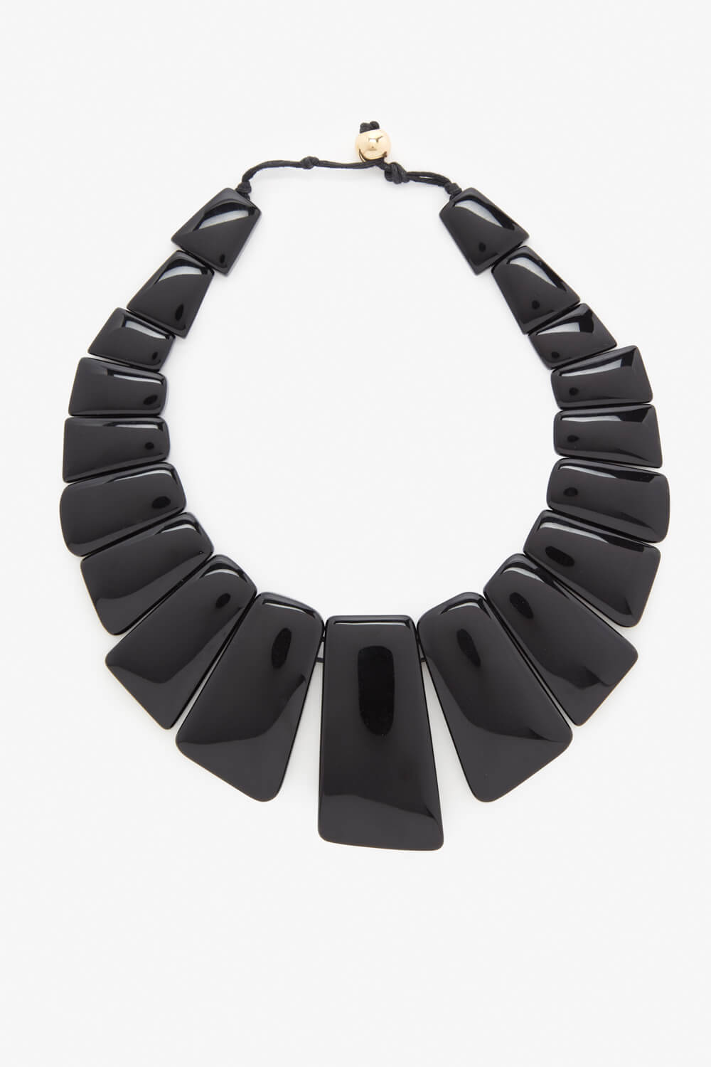 Statement Stone Necklace in Black - Roman Originals UK