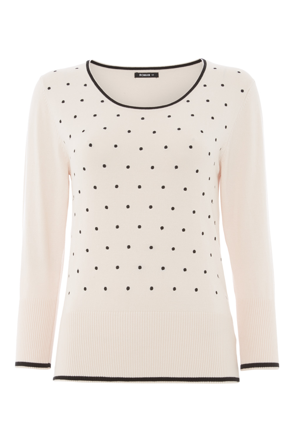 Contrast Spot Jumper in Light-Pink - Roman Originals UK