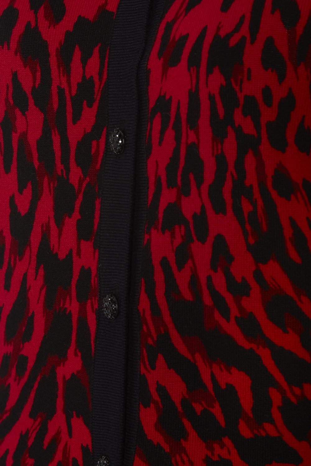 Leopard Print Cardigan in Red - Roman Originals UK