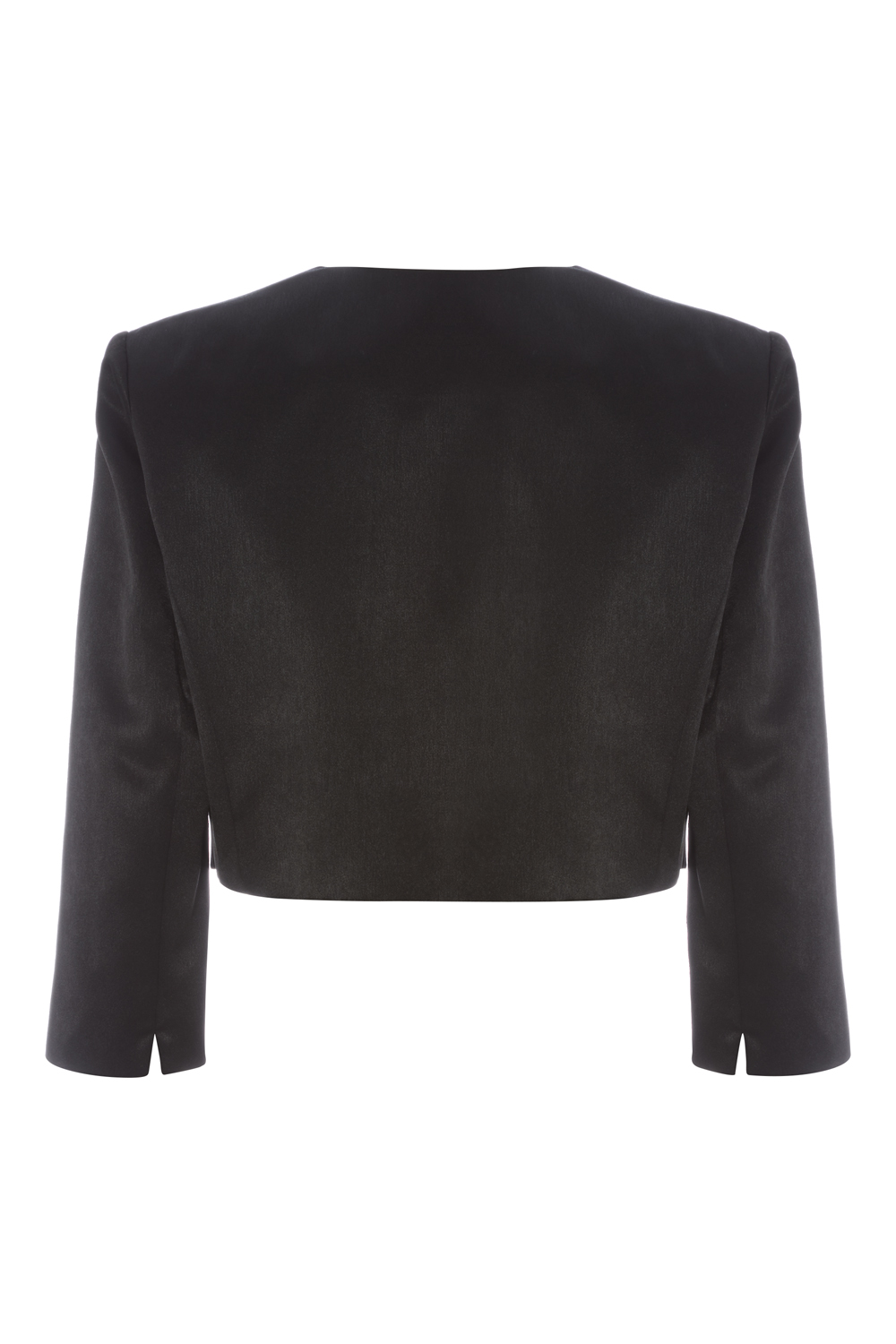 Cropped Tailored Jacket in Black - Roman Originals UK