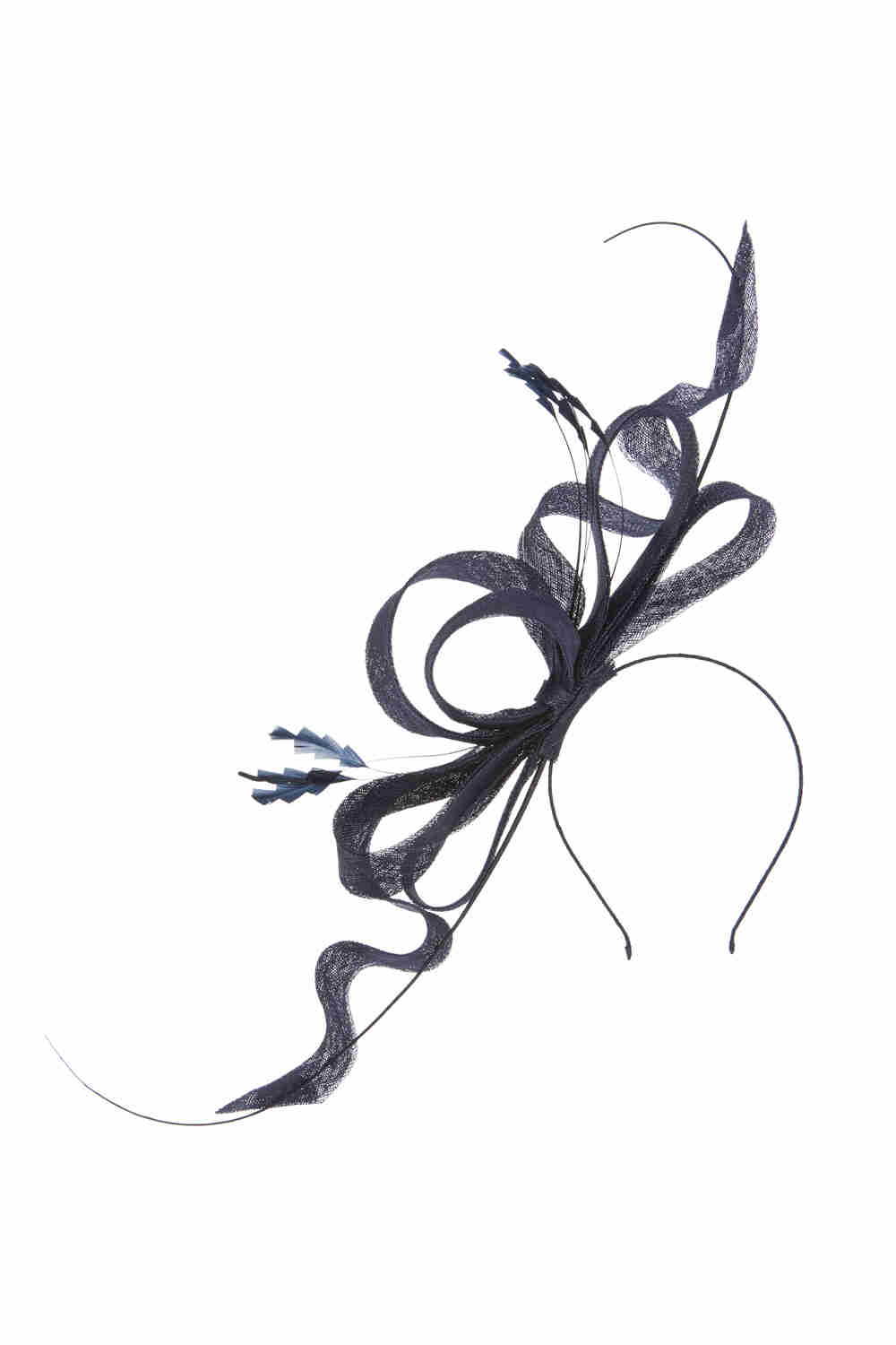 Extravagant Bow on Band Fascinator in Navy - Roman Originals UK