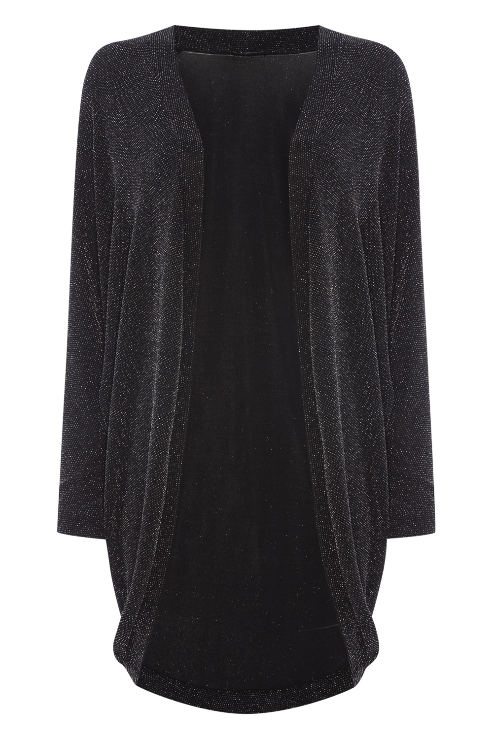 Long Shimmer Cardigan in Black - Roman Originals UK