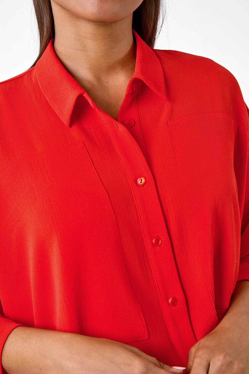 Orange Relaxed Smart Stretch Shirt | Roman UK