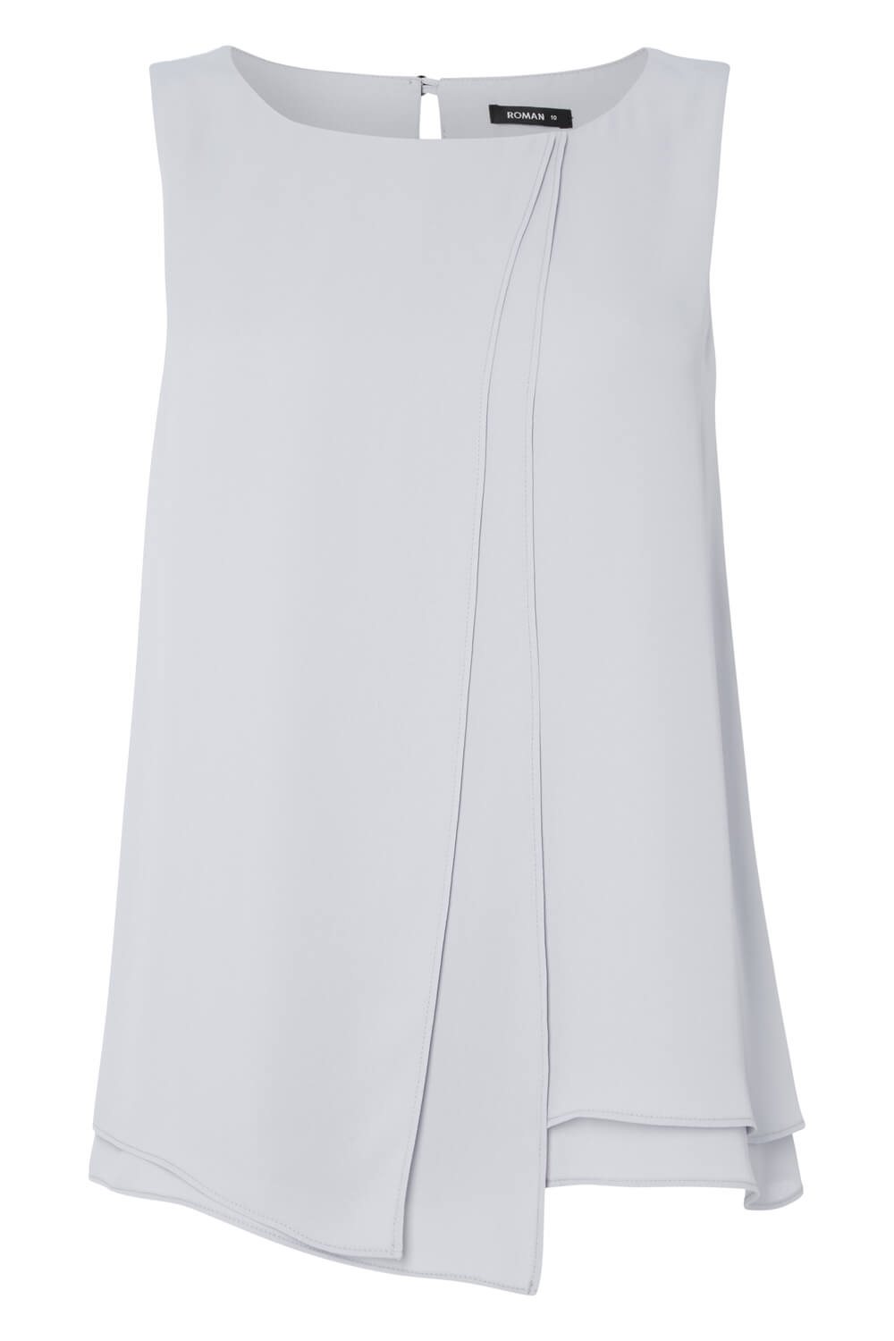 Double Layer Wrap Top in Silver - Roman Originals UK
