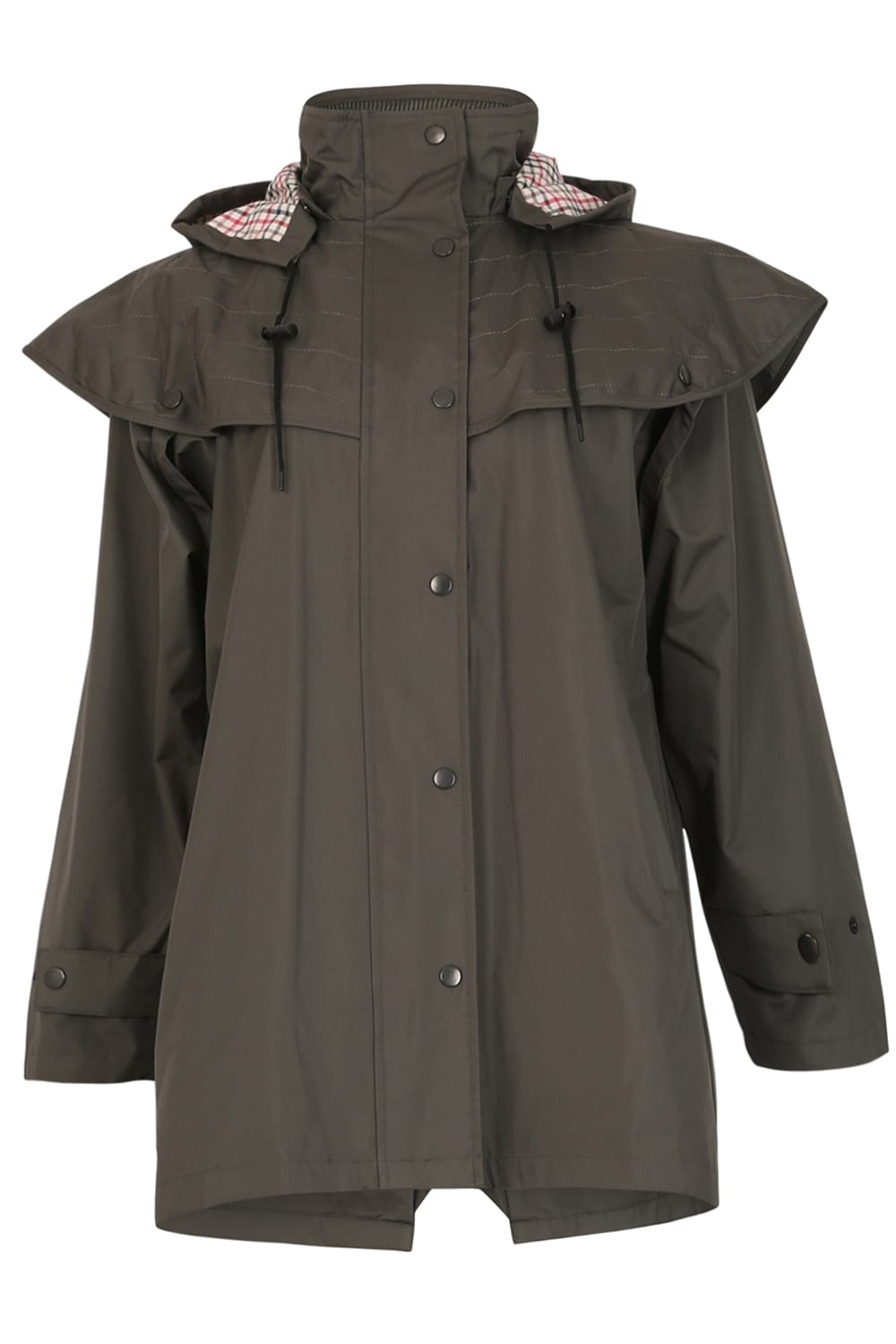 David Barry Ladies Waterproof Parka Coat in Green - Roman Originals UK