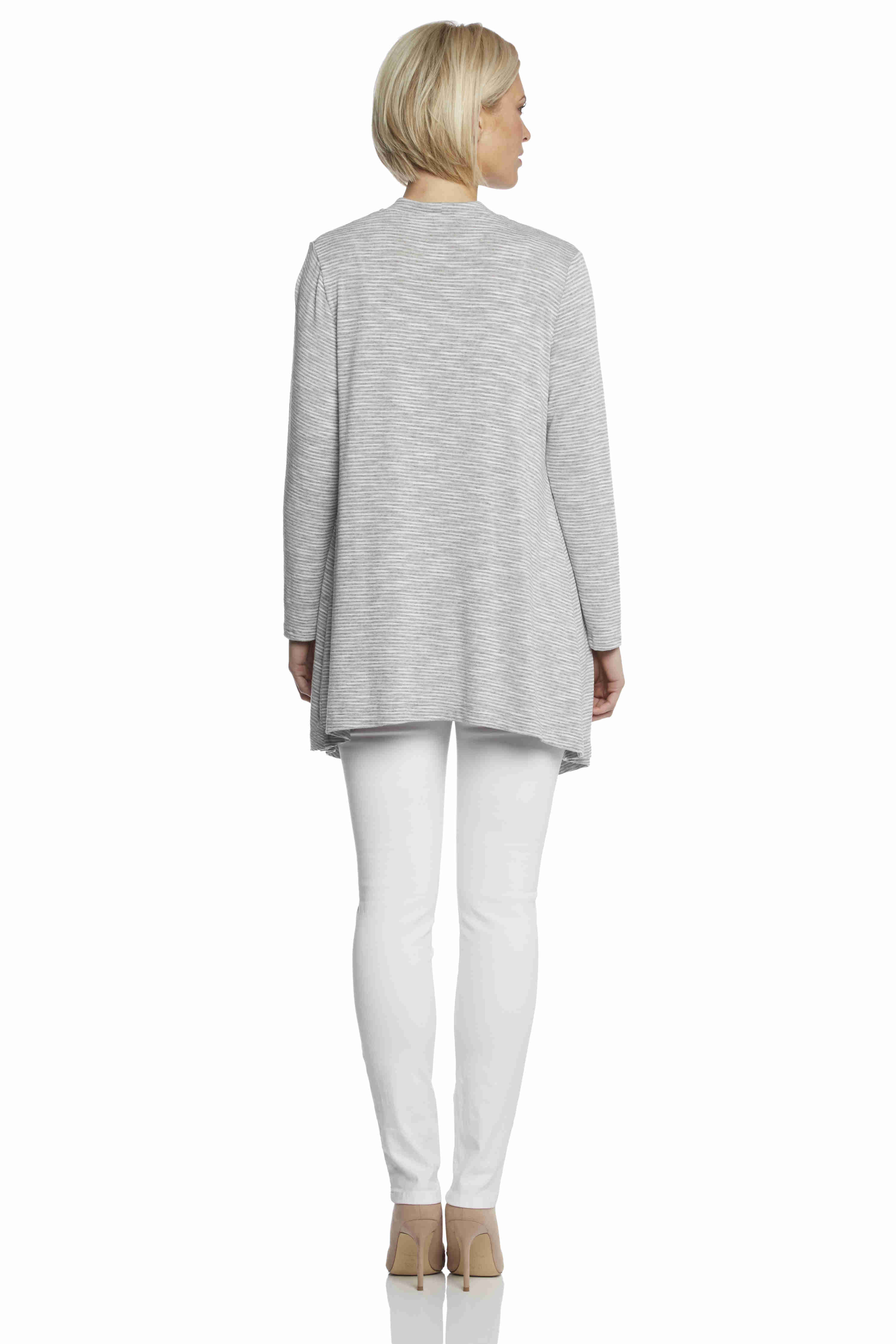 Drape Front Cardigan in Grey - Roman Originals UK